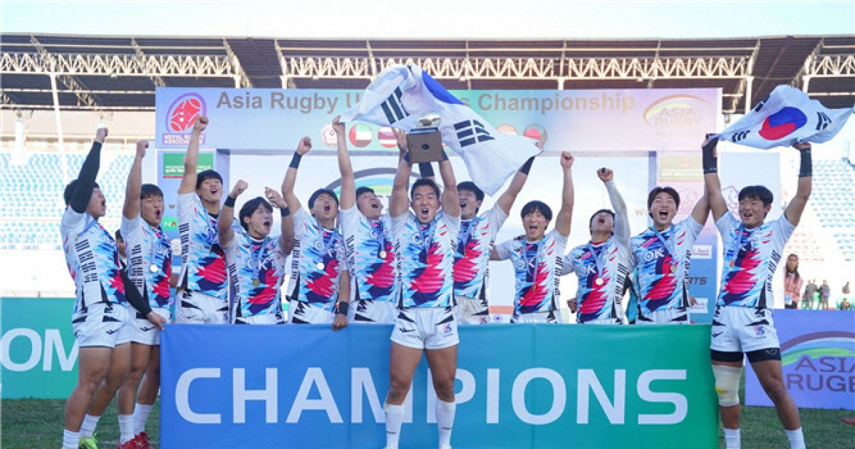 한국 U18 7인제 럭비대표팀, UAE 꺾고 아시아 정상 등극