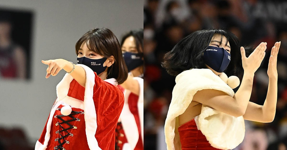 '단발이 찰떡' KGC 치어리더, 오늘은 산타로 변신[엑's HD화보]