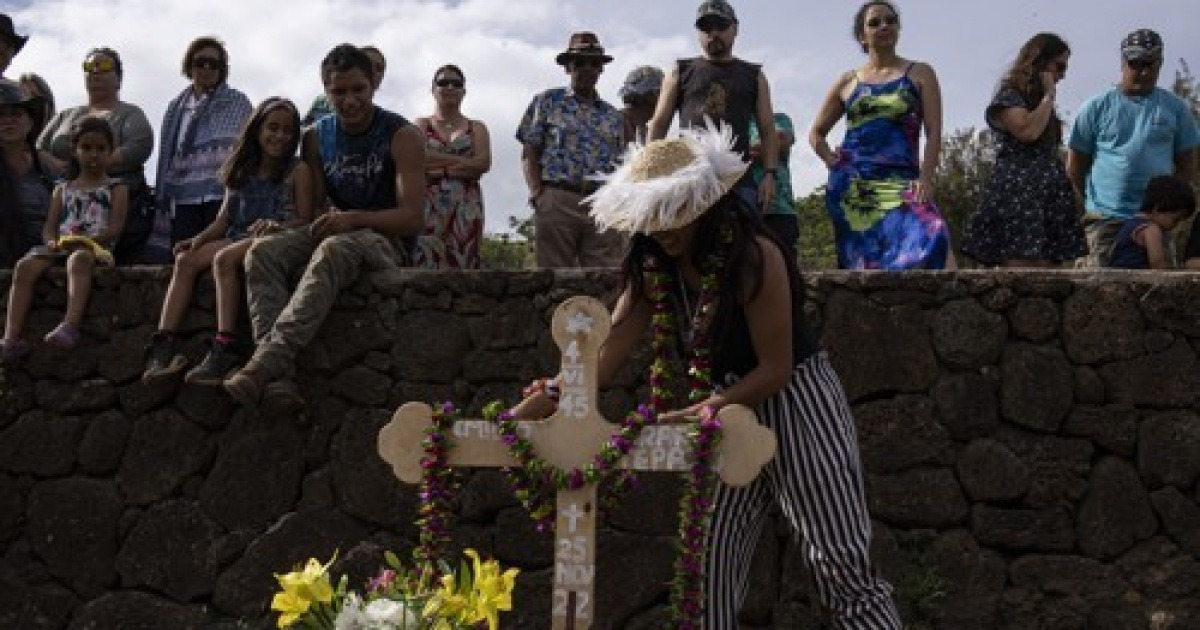 Easter Island - Fire Among the Moai