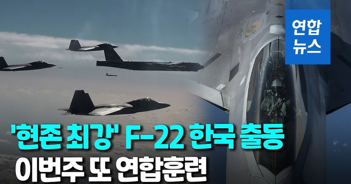 [영상] 미 F-22·B-52H 한반도 전개…한미 연합훈련 실시