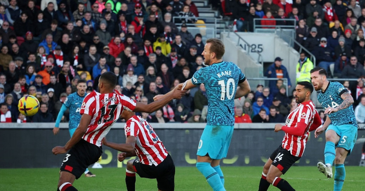 [EPL 17R] '다이어 대형사고 극복' 토트넘, 브렌트포드와 2-2 무승부