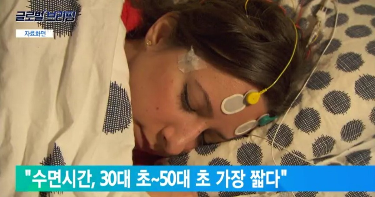 "수면시간, 30대 초~50대 초 가장 짧다"