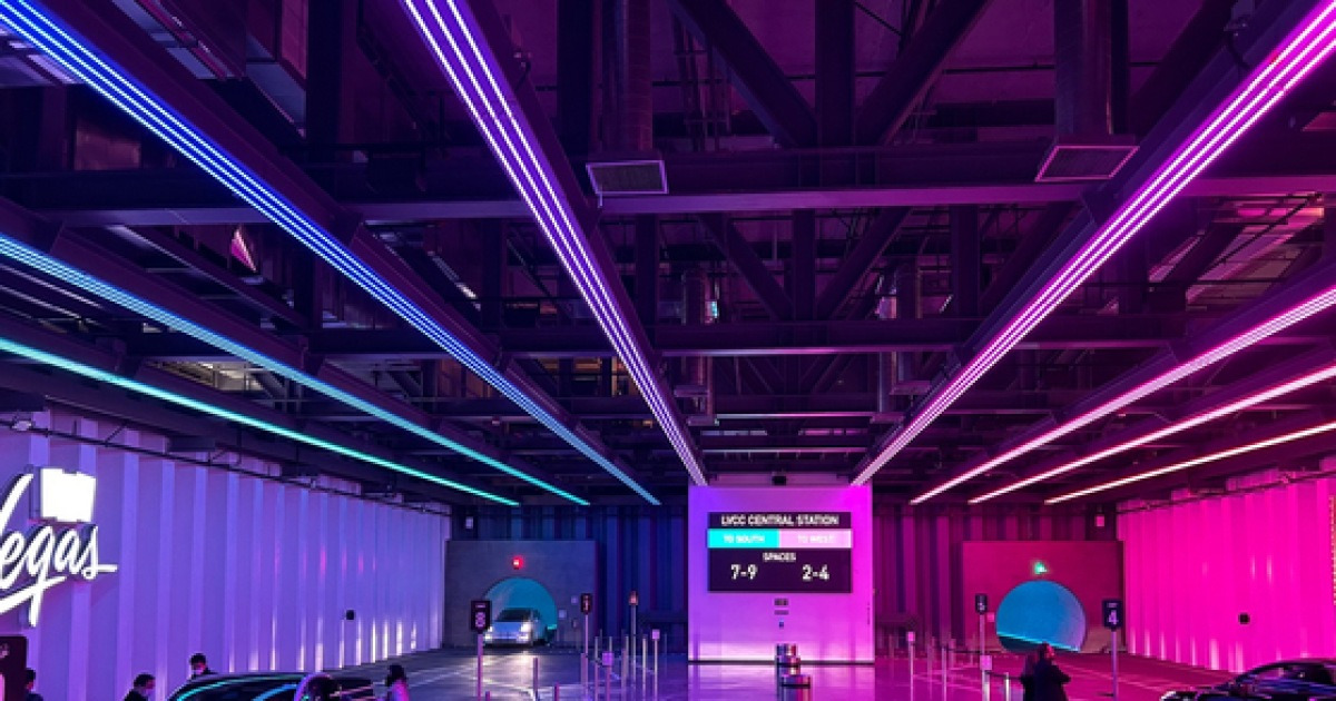 Tesla rides in the longer Vegas Loop make for colorful transportation