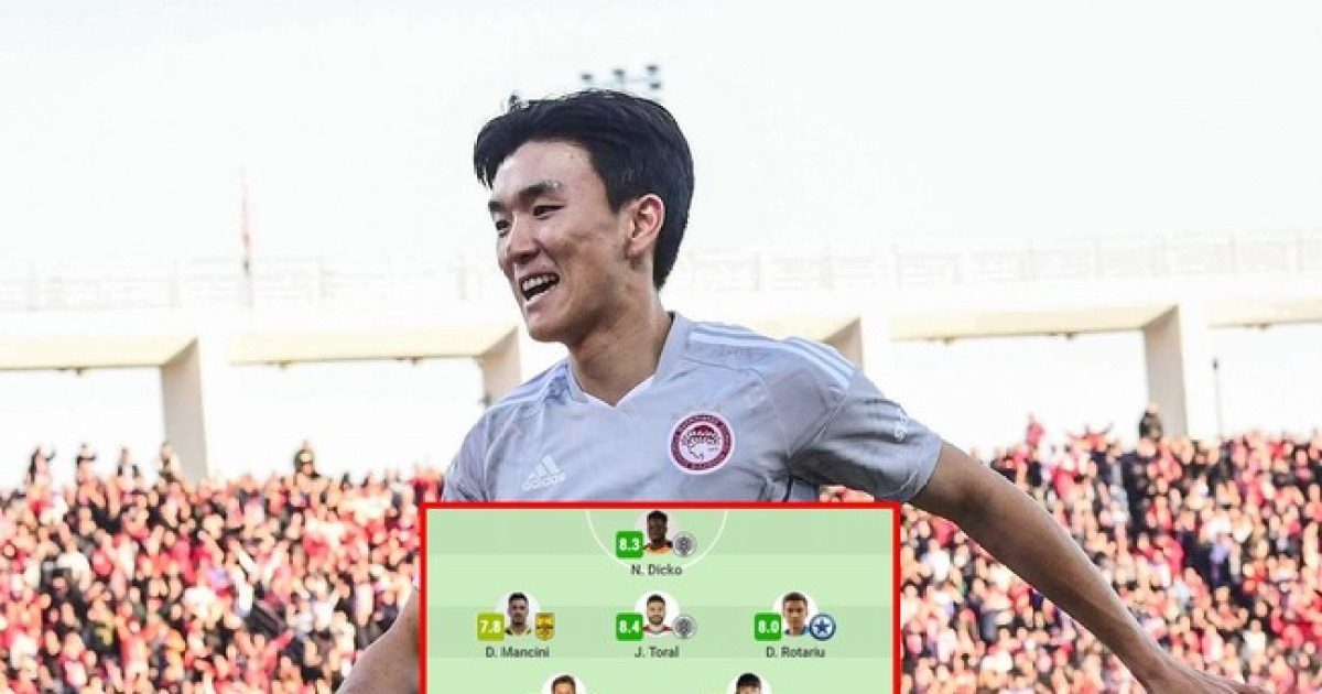 '원더골' 황인범, 그리스 리그 '17R 베스트 XI' 선정...올림피아코스서 유일