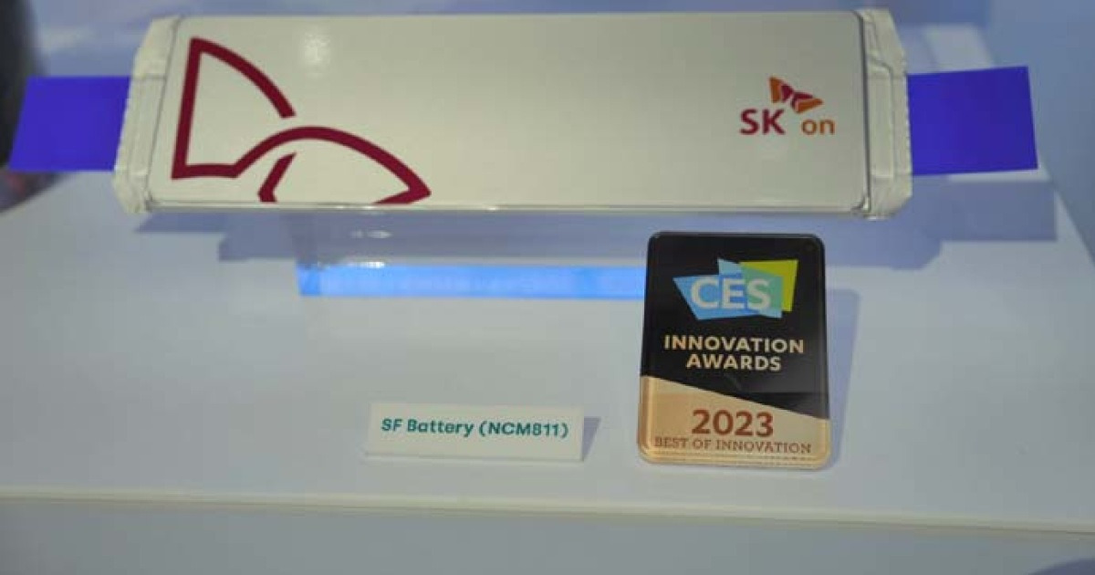 2023 CES - SK온, 18분만에 충전 가능한 SF배터리 공개 | 글로벌오토뉴스