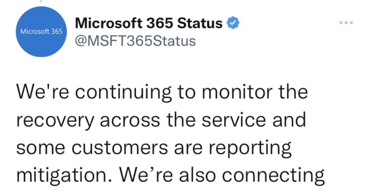 MS365 서비스 기술적 오류로 먹통…"순차 복구 중"(종합)