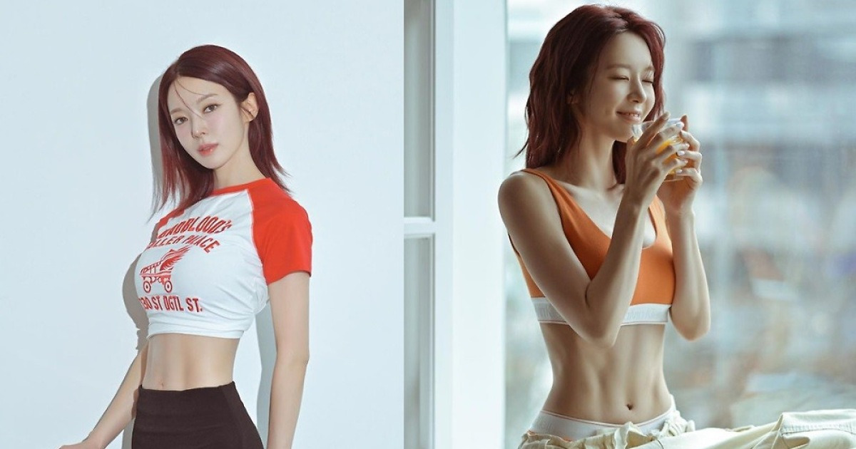 초아, 44kg·체지방률 19.9%의 바디프로필.. 환상의 초콜릿 복근