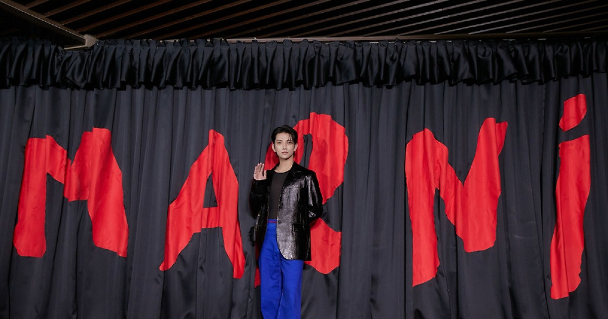 세븐틴 조슈아, 민규, 마르니 FW23 패션쇼 참석