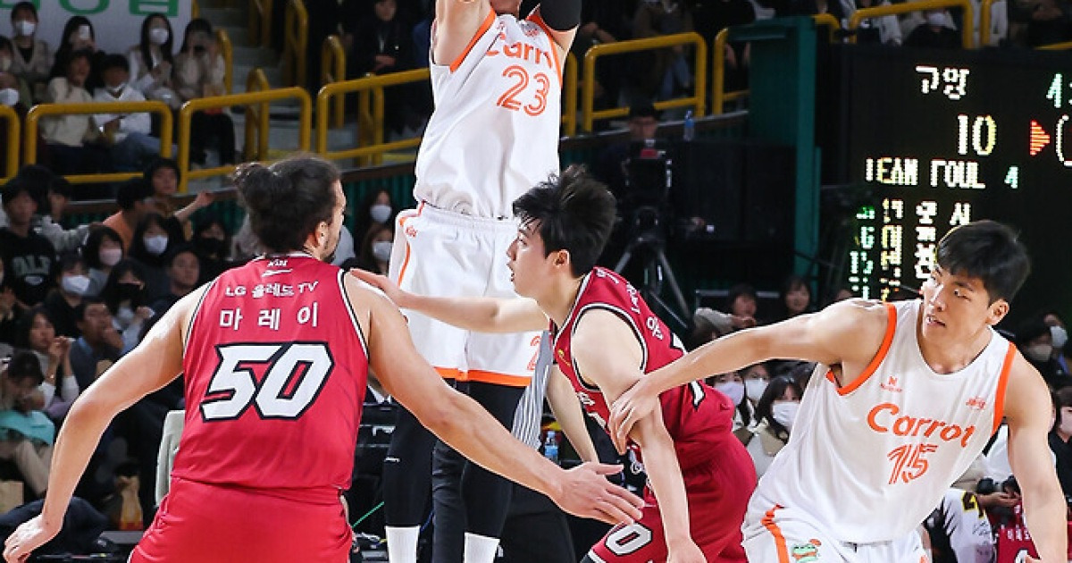 ‘KBL 최다 13G 연속 3점슛 10개+’ 캐롯, 시즌 최소 5방 그쳐