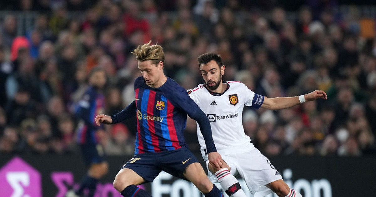 [UEL PO] ‘치열한 장군멍군’ 맨유-바르셀로나, 2-2 무승부...2차전 결판