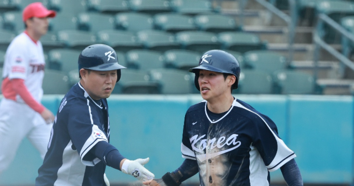 '타선 컨디션 최고조' WBC 대표팀, KIA와 평가전서 19안타 폭발