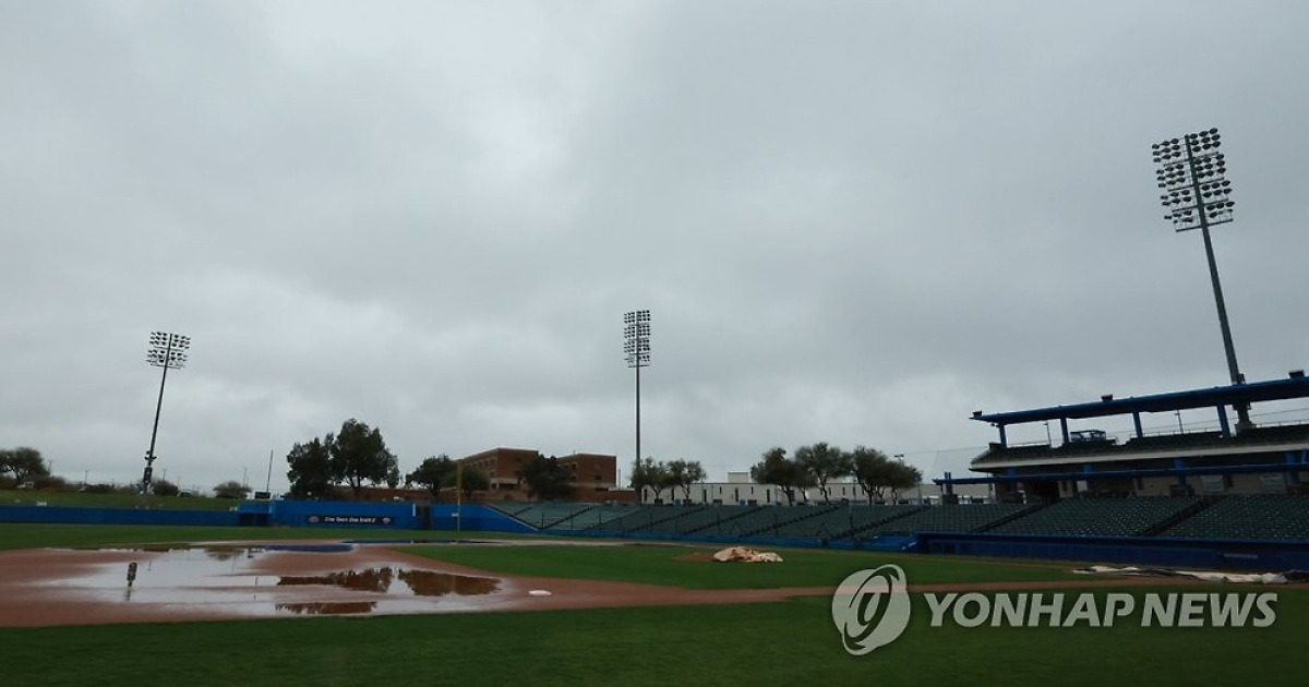 [WBC 캠프] 투손의 비바람 불가항력 변수…대표팀·kt·KIA·NC 울상