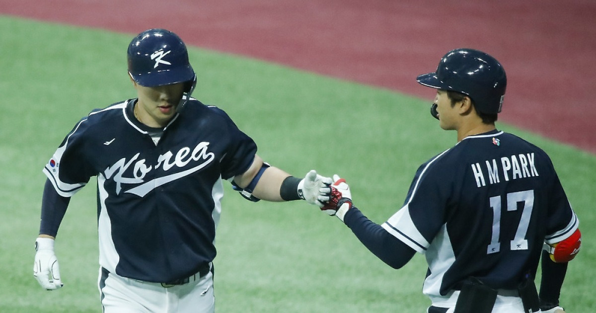 '고영표 호투+박건우 홈런' WBC 대표팀, SSG에 10-2 대승