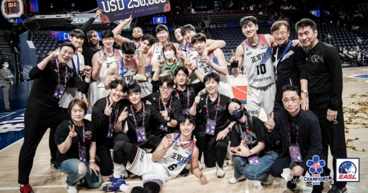 동아시아 1황은 KGC, SK 꺾고 EASL 챔스 위크 초대 챔피언…MVP 스펠맨