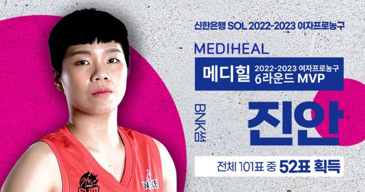 ‘BNK 2위 주역’ 진안 WKBL 6라운드 MVP…이해란 MIP