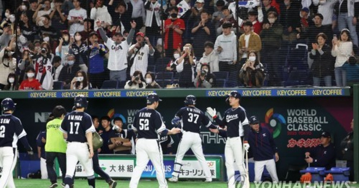 '박건우·김하성 만루포' 한국, 중국에 22-2 5회 콜드승… 3연속 1R탈락[WBC]