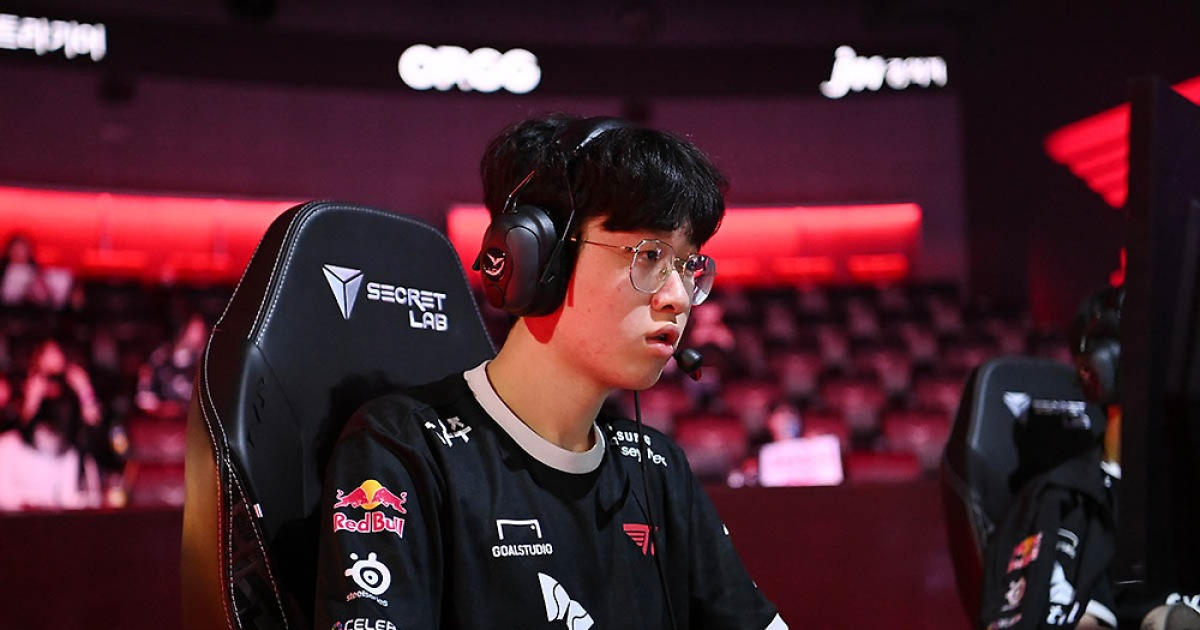 속도의 T1, 탑·바텀 터뜨리며 '1세트 선취' [LCK PO]