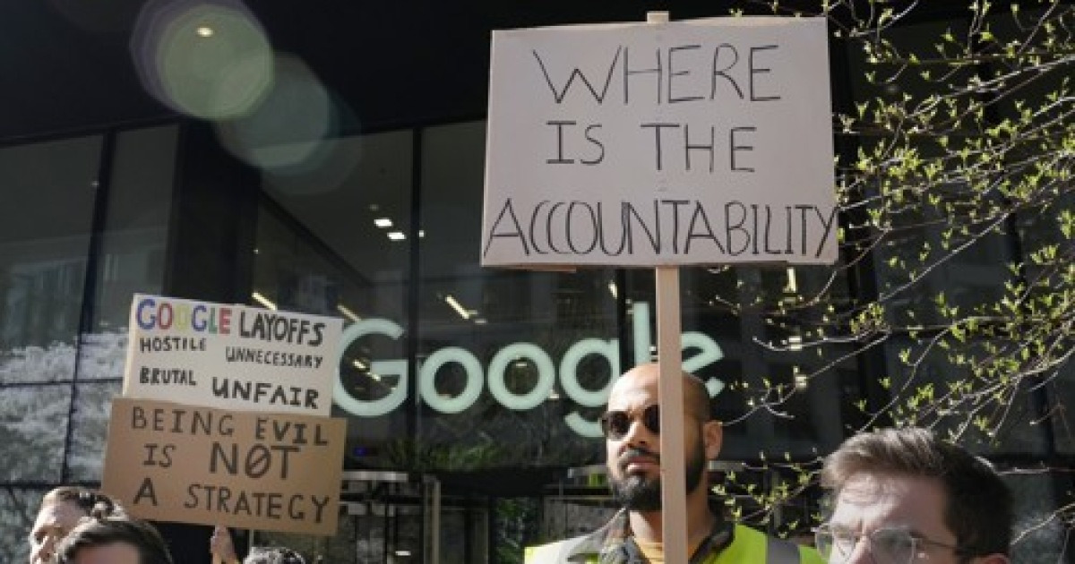 Britain Google Protest