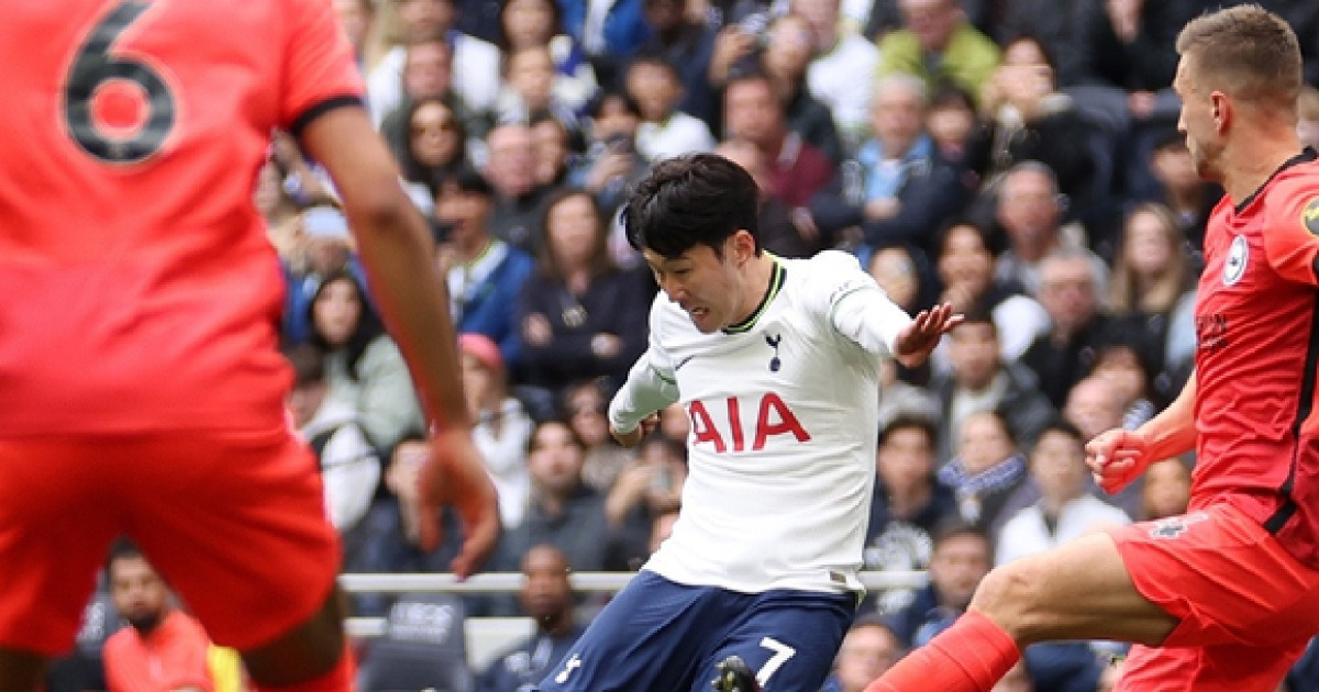 손흥민, 亞 최초 EPL 100골…토트넘, 브라이턴 2-1 제압