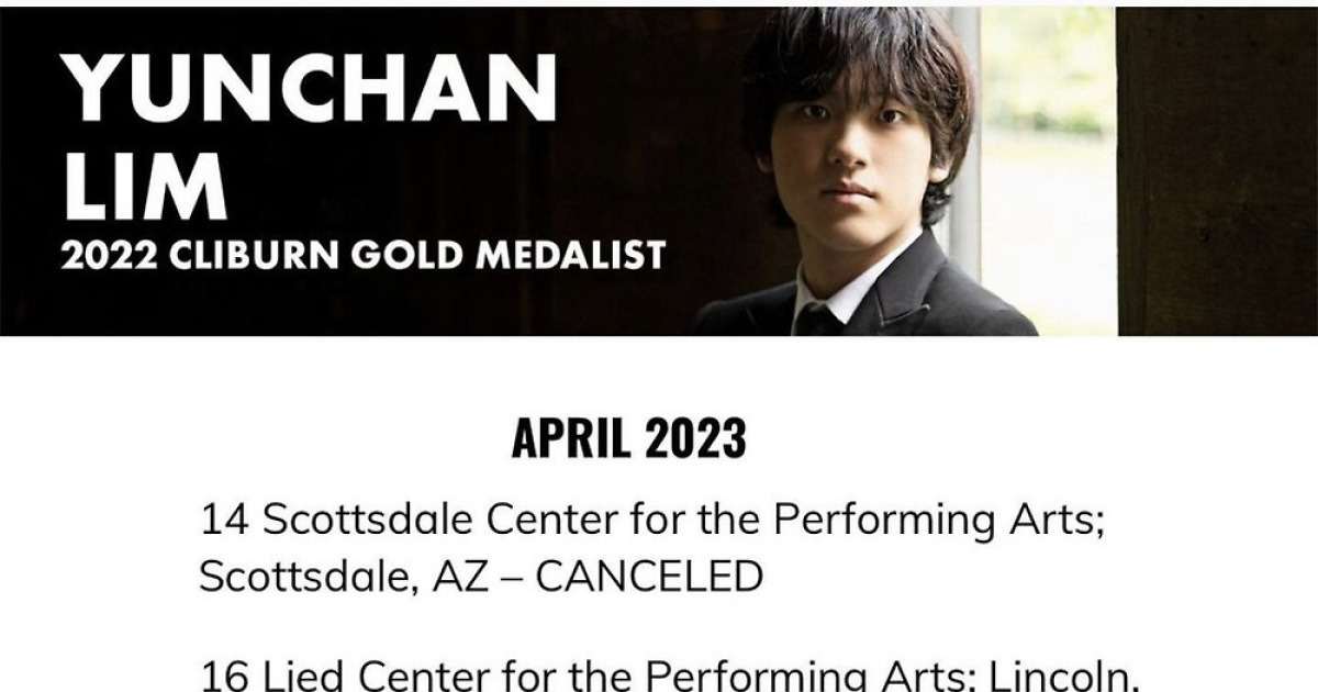 Pianist Lim yun-chan US tour canceled due to health