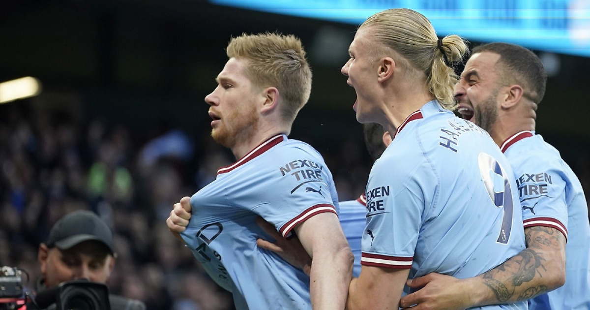 맨시티, '사실상 EPL 결승'서 아스널 4-1 완파...KDB 2골-1도움