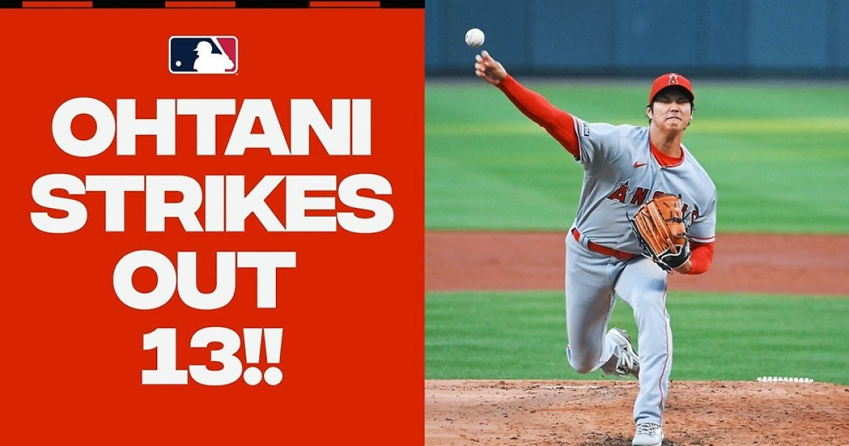 오타니, 13K로 MLB 500탈삼진 달성…타자로는 3안타