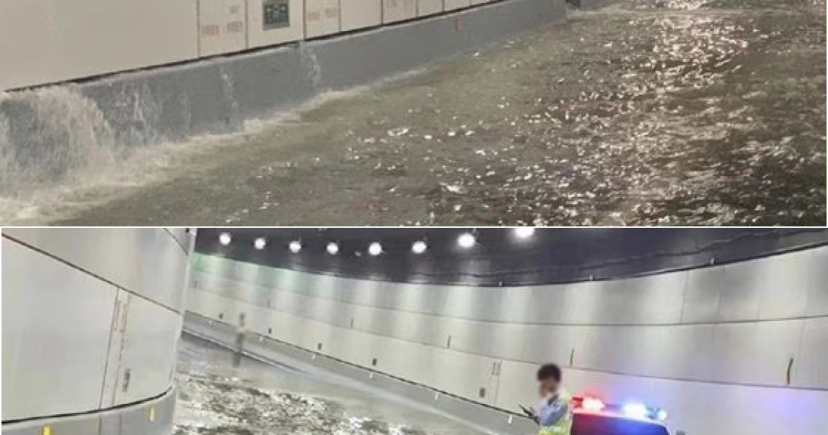 100년 견딘다 자랑했는데…개통 보름만에 물바다 된 中해저터널