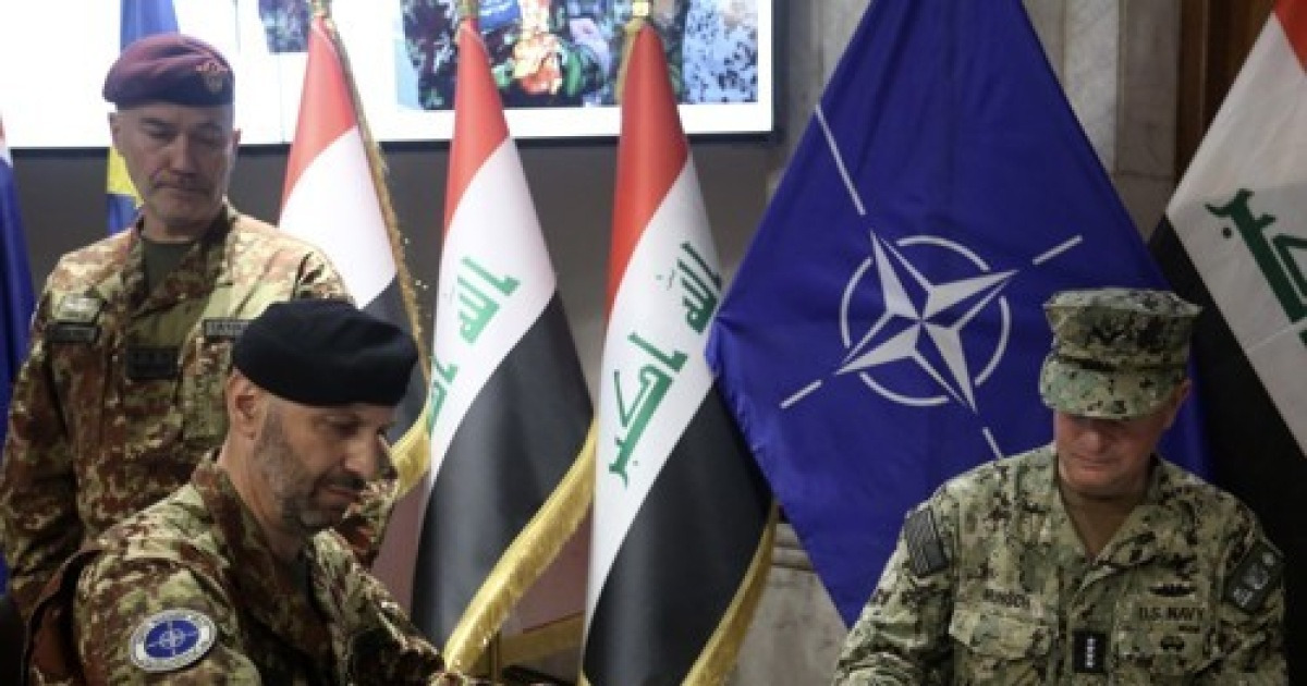 IRAQ DEFENCE NATO MISSION HANDOVER CEREMONY