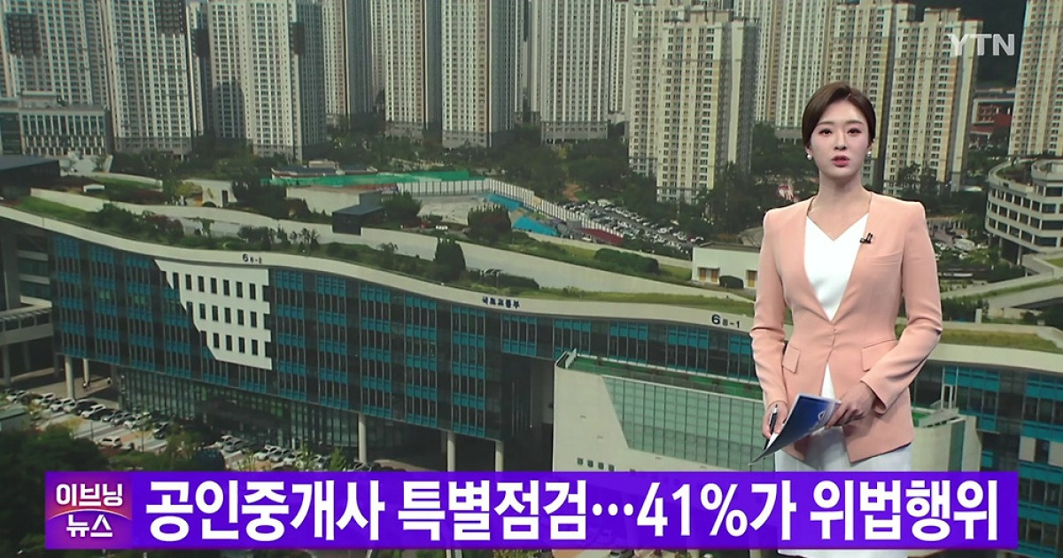 [YTN 실시간뉴스] 공인중개사 특별점검...41%가 위법행위