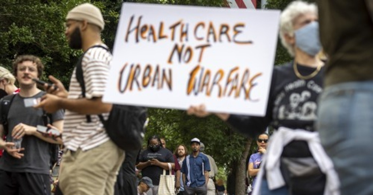 Police Training Center-Protest