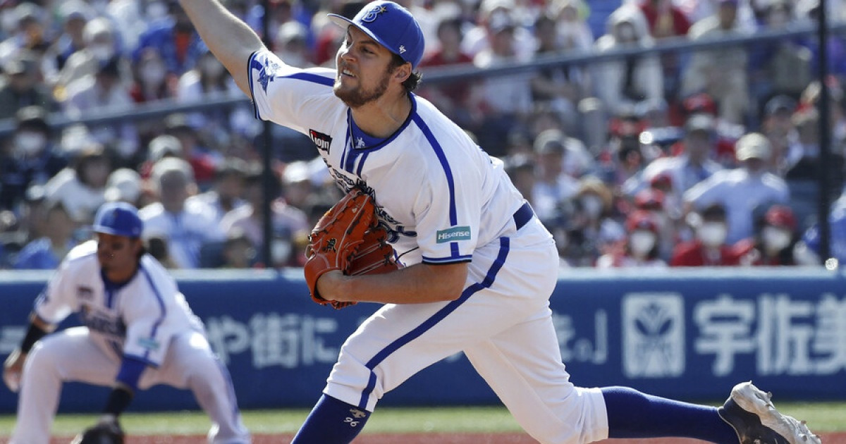 3루수 송구가 외야를 갈랐다… 오릭스 최악 수비에 '159km' 바우어 행운의 3승