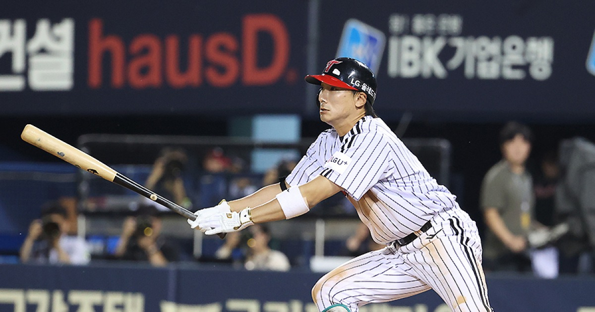 "공 잘 보고, 병살 걱정 없고…" LG 2경기 연속 '2번 신민재' 파격카드 [SPO잠실]