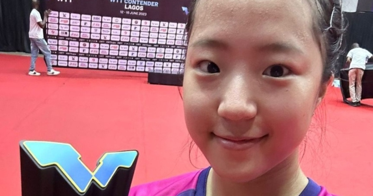 신유빈, 폭풍성장 ‘중국 신예들 쯤이야’...단·복식 우승 [WTT 컨덴더 라고스]