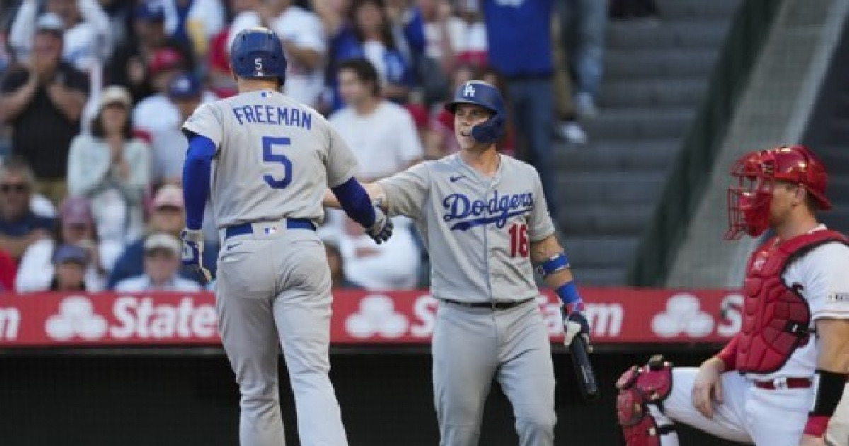 Dodgers Angels Baseball