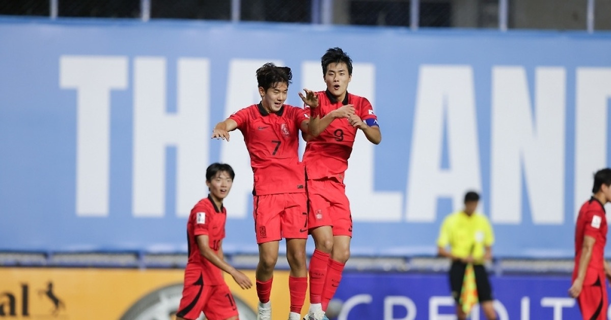 U17 변성환호, 아시안컵 8강서 개최국 태국 완파…월드컵 출전권 획득