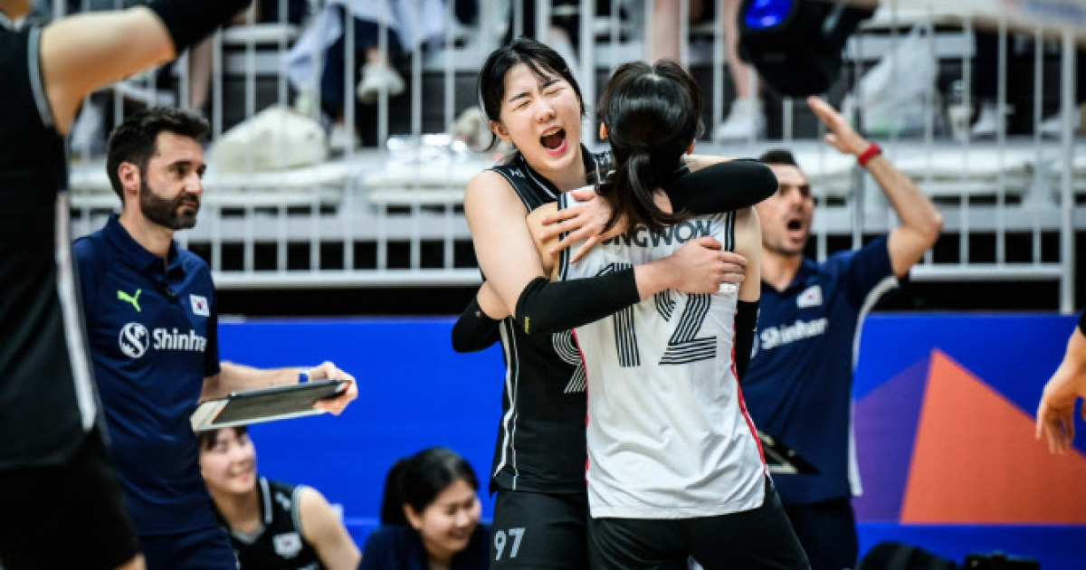 한국 여자배구, 안방에서 불가리아에 패배...VNL 24연패 수렁