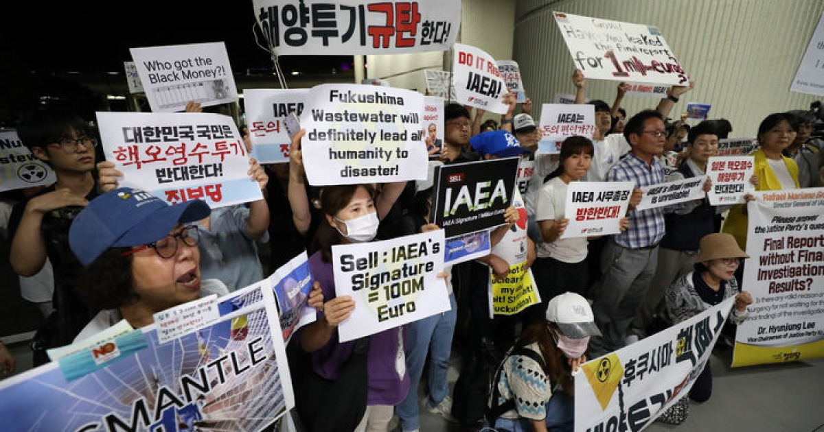 'IAEA 사무총장 방한 반대'