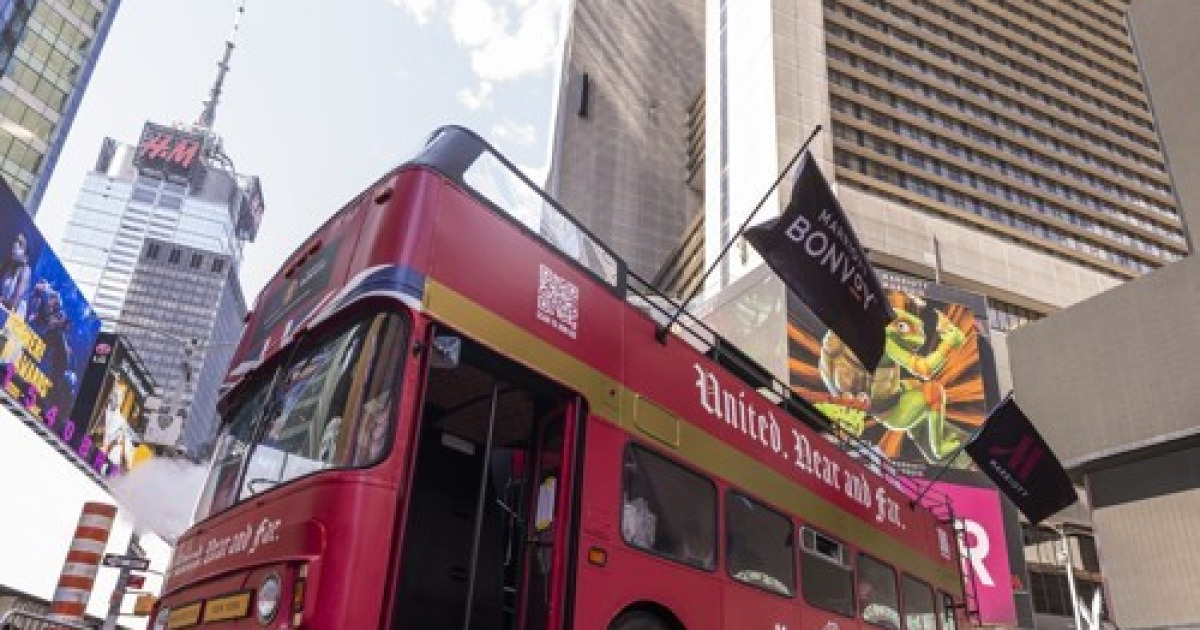 Marriott Bonvoy and Marriott Hotels’ “United. Near and Far.” pub bus