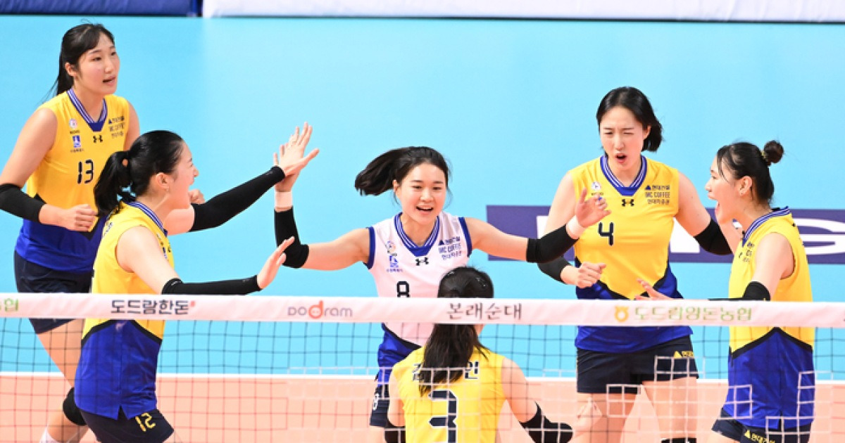 ‘우승’ 바라보는 현대건설, KGC인삼공사 3-0 꺾고 산뜻한 출발