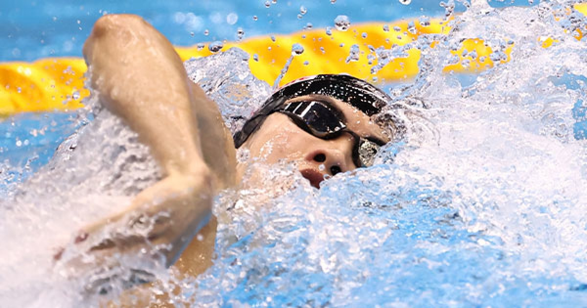 남자 혼계영 400m, 3분34초25로 한국신기록