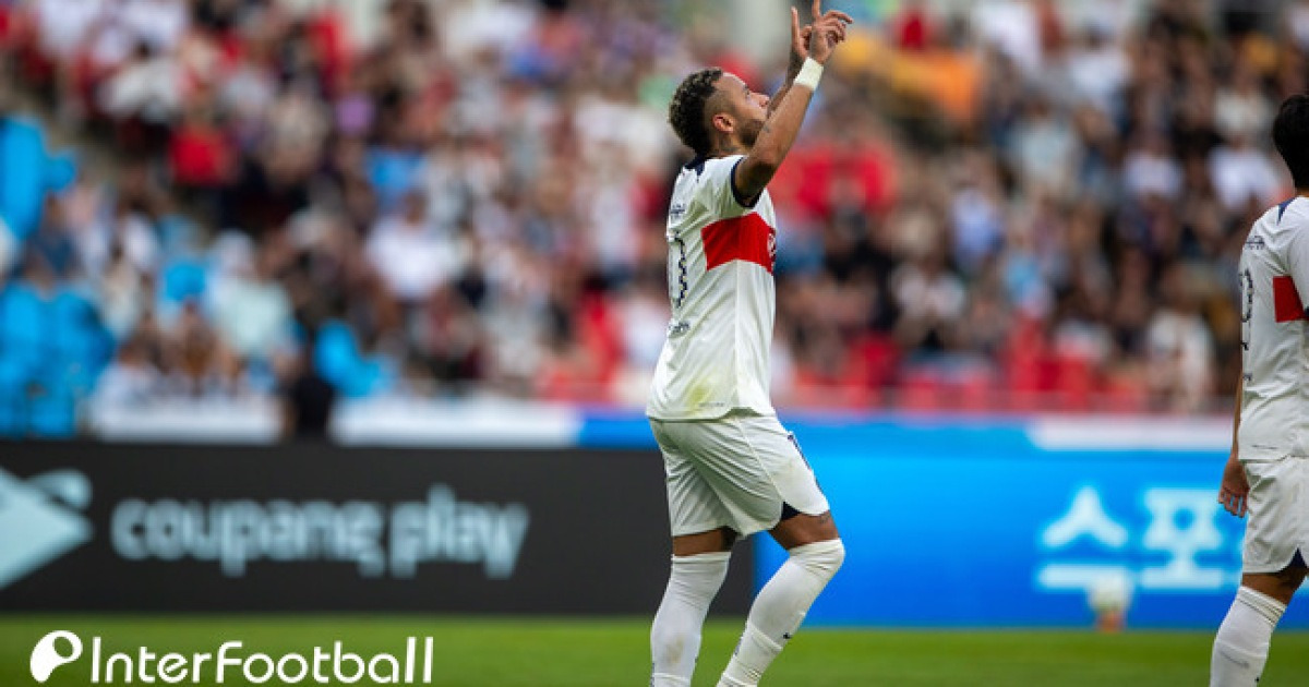 [IN-STAR] '日 3G 결장' PSG 네이마르, 한국에서 풀타임 소화…'멀티골 만점 클래스'