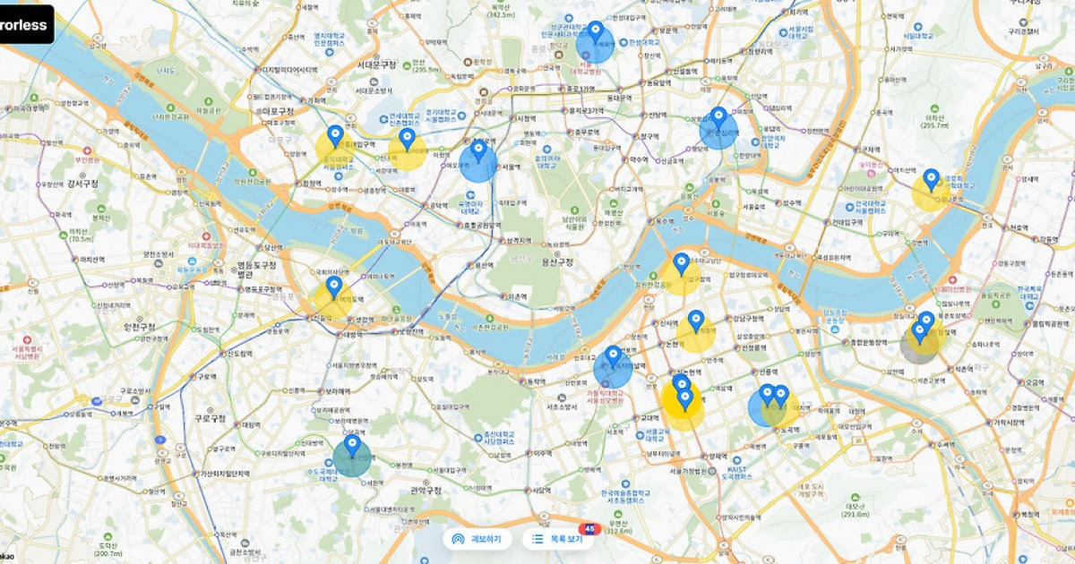 Online stabbing threat map, notification service surfaces