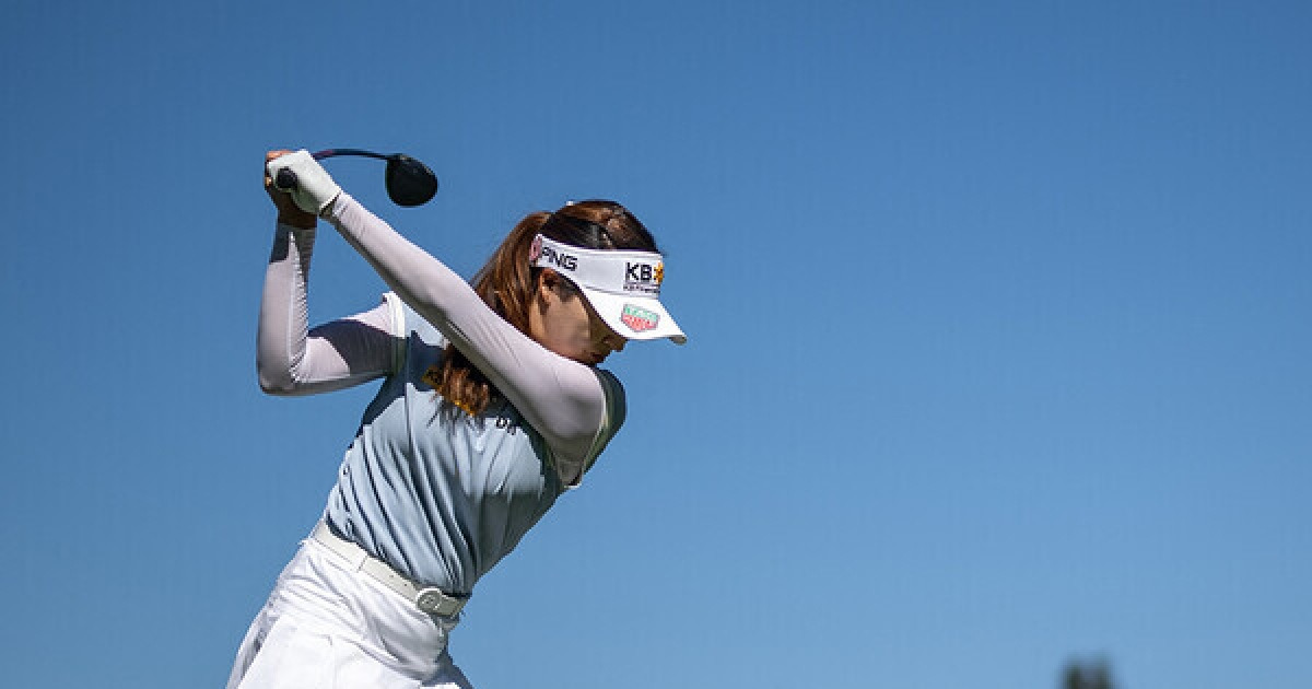 '커리어 그랜드슬램 기대' 전인지, 메이저 첫날 JLPGA 최강자와 정면승부 [LPGA AIG여자오픈]