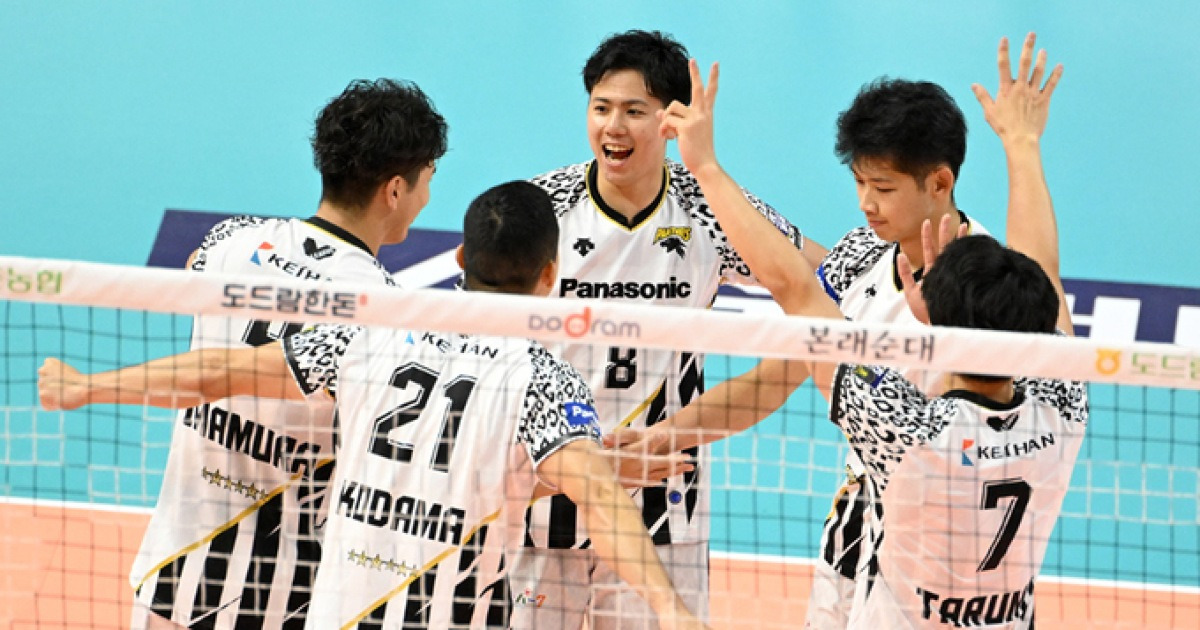 ‘이것이 VNL 3위 일본 남자배구의 위력인가’… 파나소닉, KOVO컵 조별예선 3전 전승으로 통과