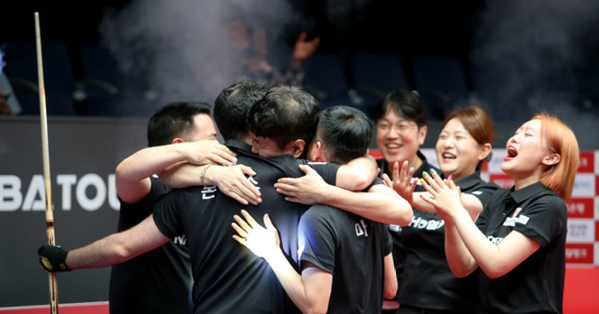 NH농협카드, 크라운해태 따돌리고 PBA 팀리그 1R 우승 'PS 직행'.. MVP 조재호