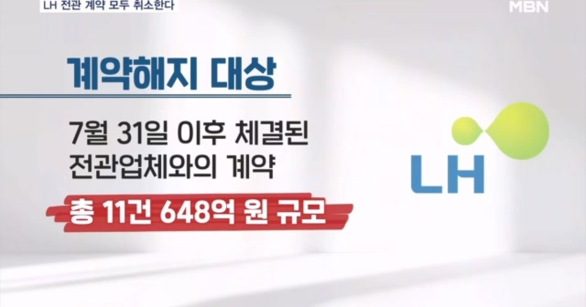 LH, 이미 체결된 전관업체 계약도 해지…648억 규모