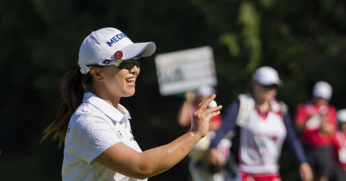 "온몸에 소름이" 홀인원·이글쇼 김세영, LPGA투어 CPKC 여자오픈 3R 단독 2위