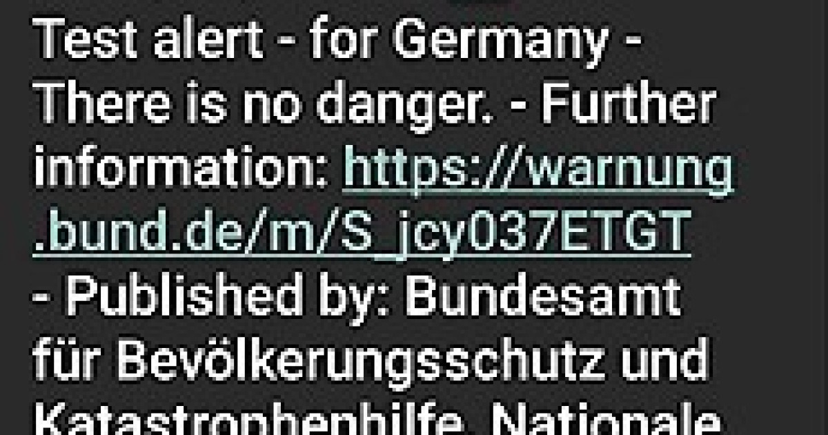 Germany Alarm Rehearsal