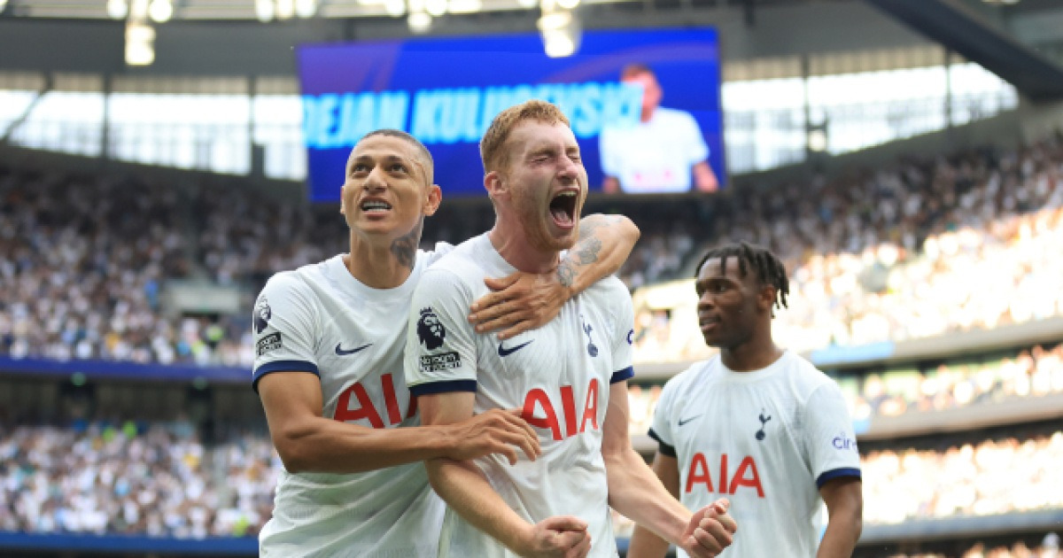 '99분 53초'→토트넘, EPL 역사상 가장 극적인 역전승…히샬리송, 추가시간에만 1골 1AS