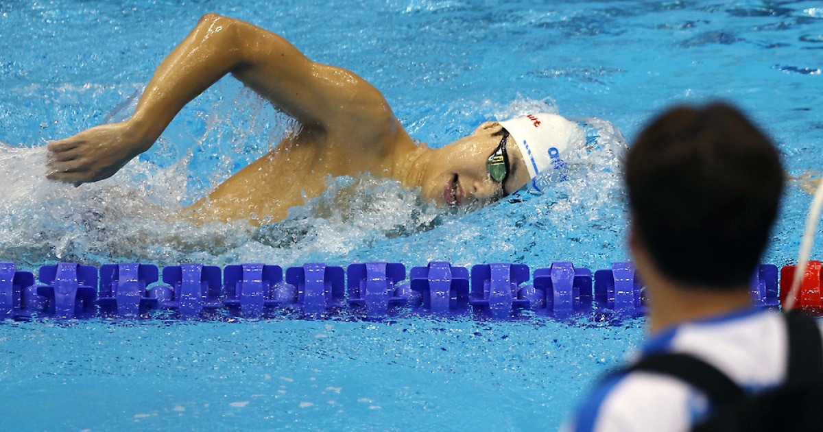 자유형 100m 4위 이호준 "계영 800m·자유형 200m서 좋은 결과 기대"[항저우 AG]